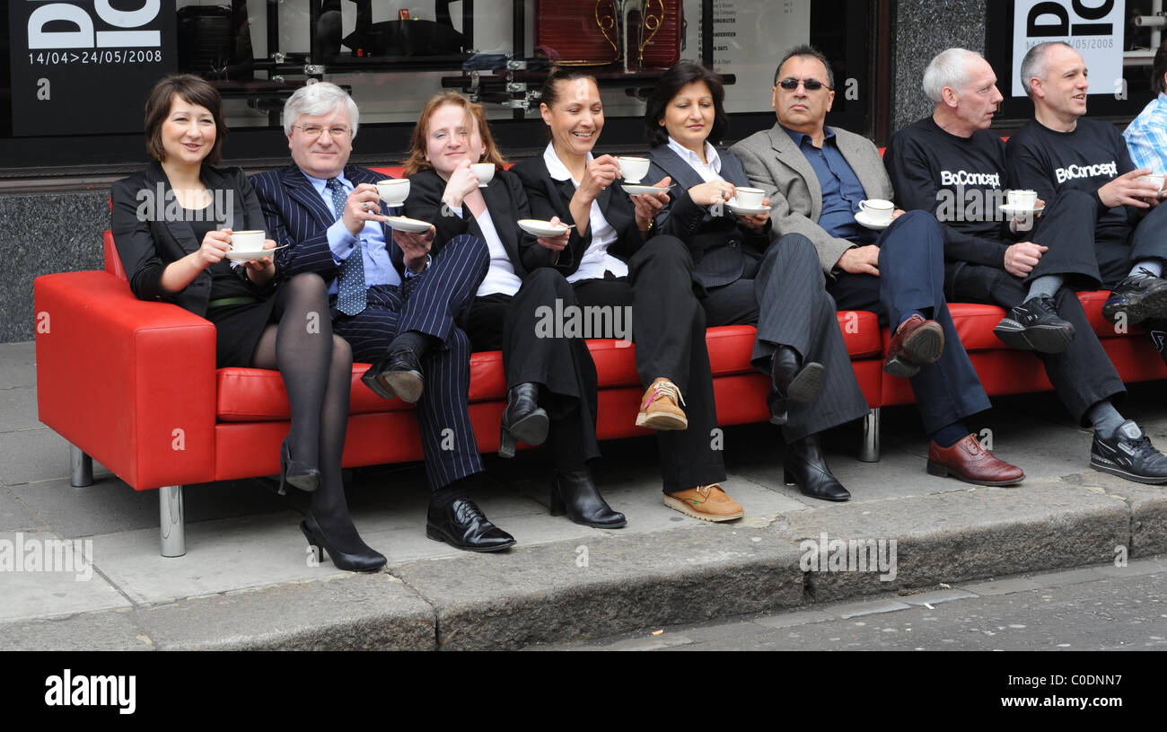 The worlds longest sofa is presented at Harrods as part of their their ...
