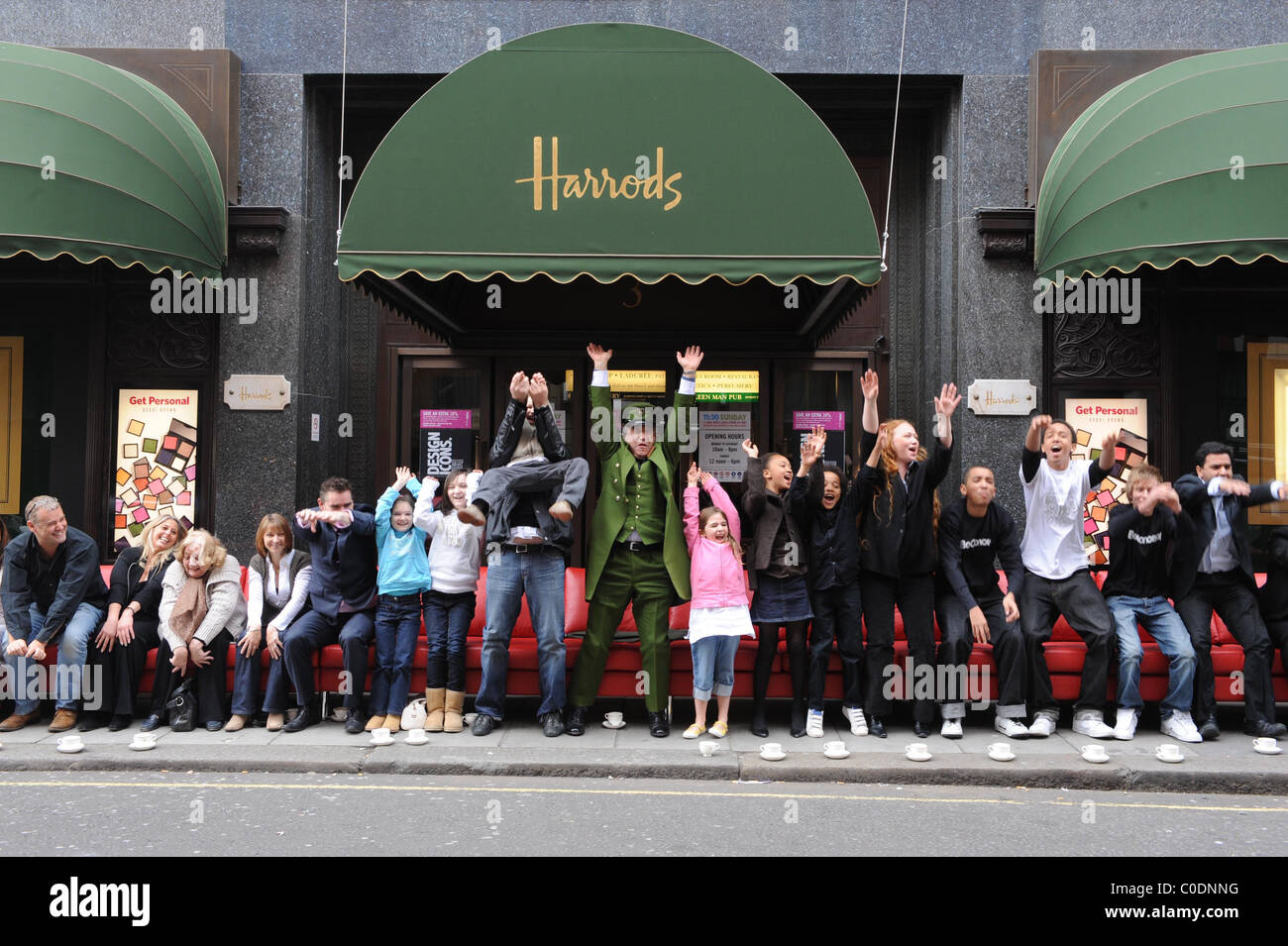 The worlds longest sofa is presented at Harrods as part of their their ...