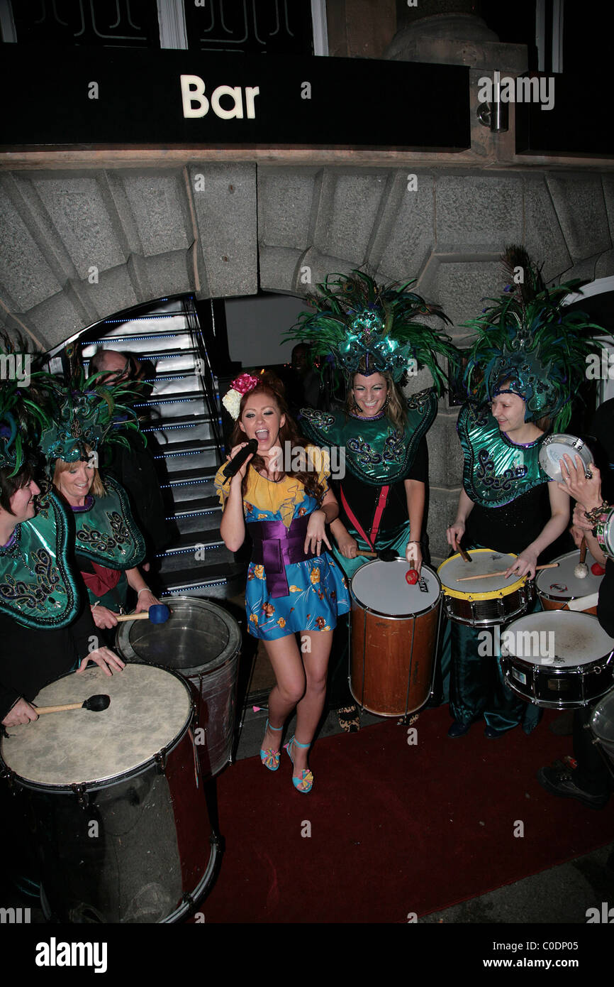Natasha Hamilton Performs her new single in front of H Bar on Victoria ...