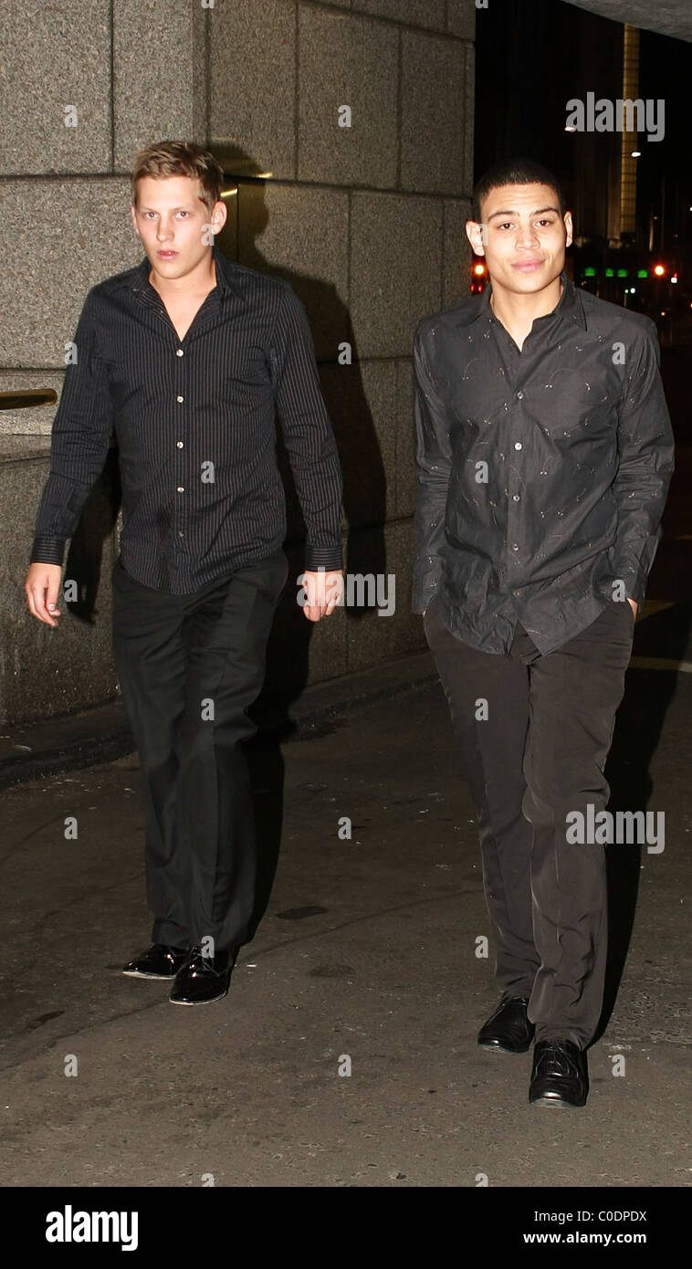 James Sutton and Dominique Jackson and David Judge arrive at their ...