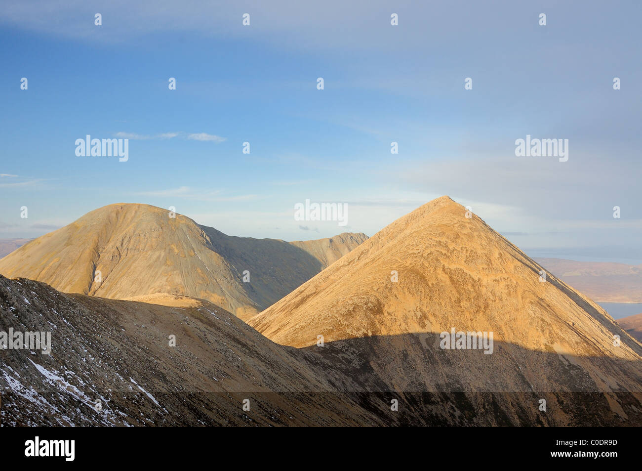 Glamaig and Beinn Dearg Mhor from Beinn Dearg Mheadhonach, Red Cuillin ...