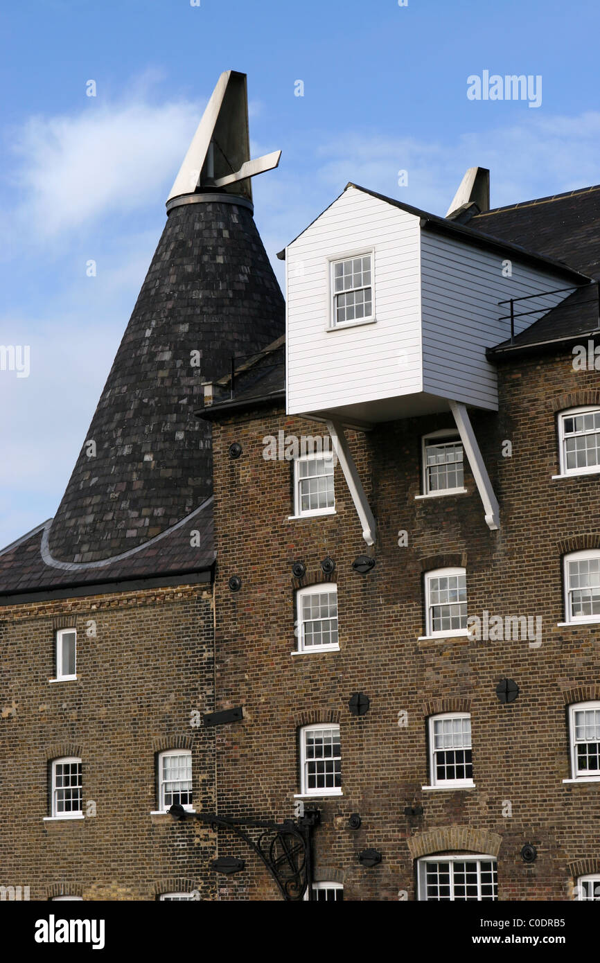 Three Mills on the River Lee in the East End of London, England, UK ...