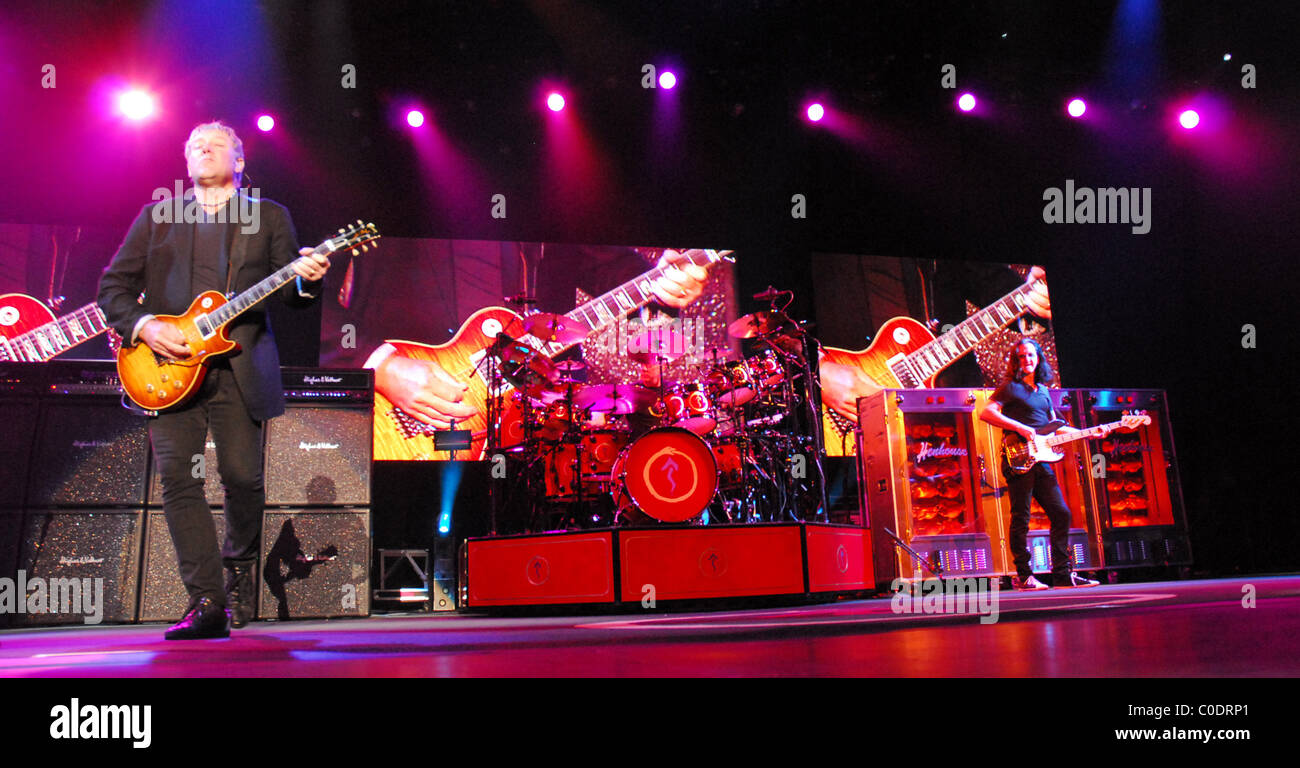 Rush performing live at the Mandalay Bay Events Center, Las Vegas ...