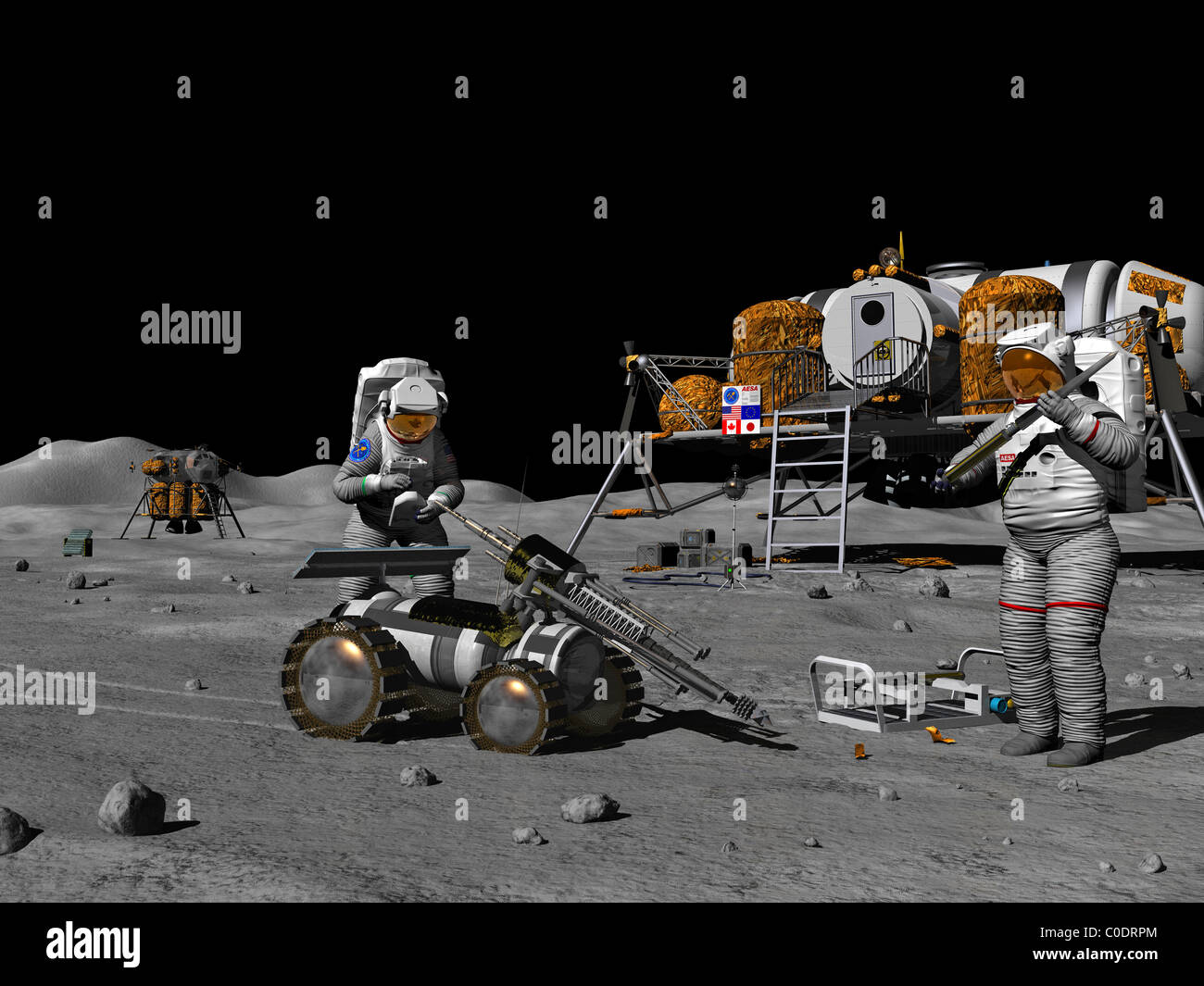 Moon base concept art hi-res stock photography and images - Alamy