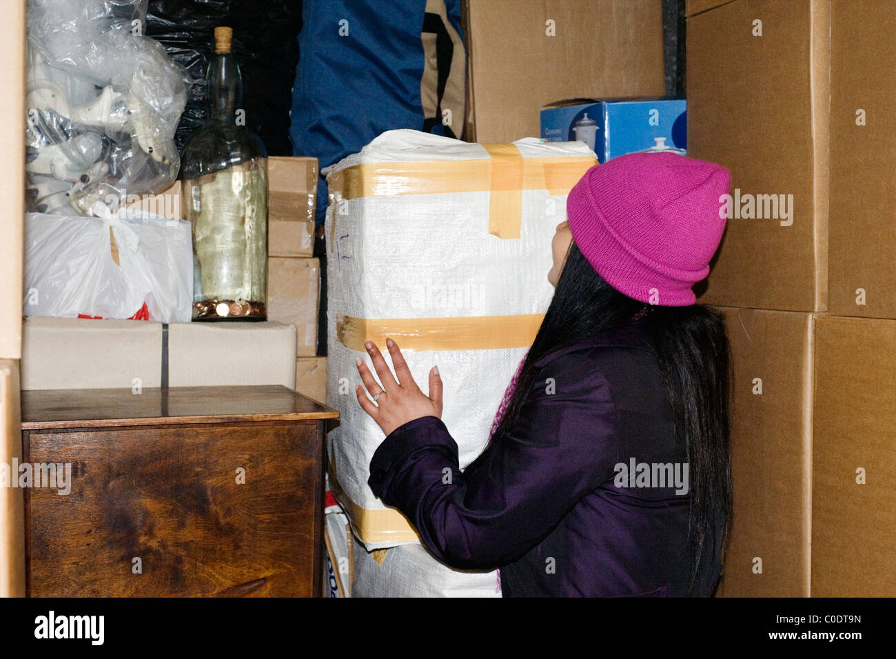 Storage unit and woman hi-res stock photography and images - Alamy