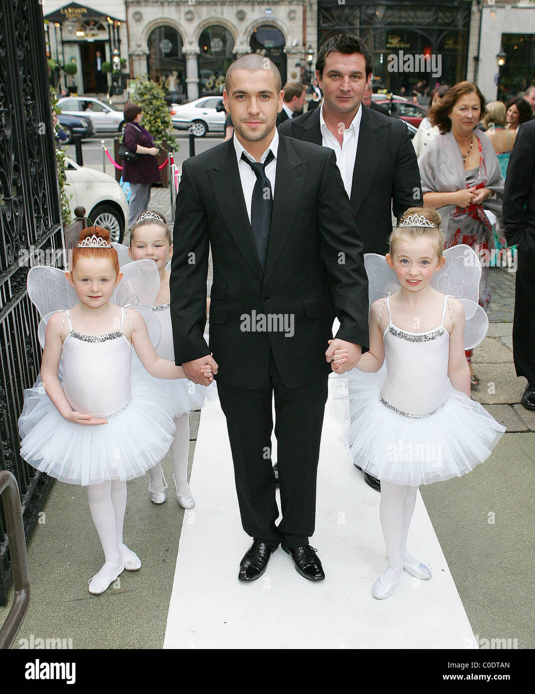 Shayne Ward with fairies Teegan Byrne, Georgia Daly and Abi Phillips ...