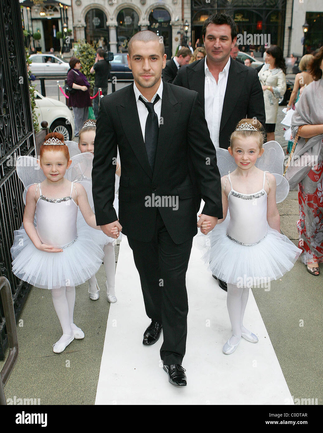 Shayne Ward with fairies Teegan Byrne, Georgia Daly and Abi Phillips ...