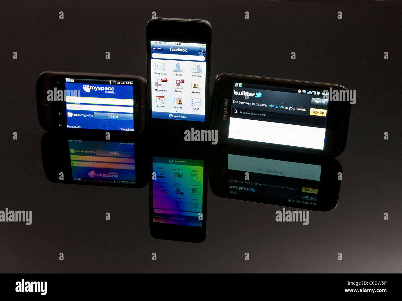 3 new state of the art smartphones side by side Stock Photo - Alamy