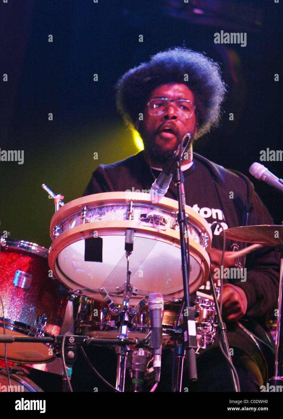 Questlove of The Roots performing performing live at Erykah Badu's 'New ...
