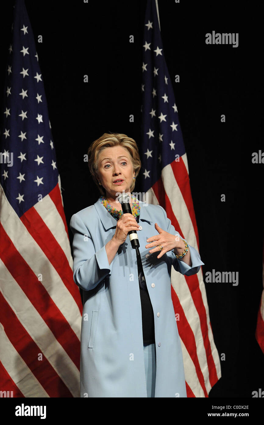 Hillary Clinton Democratic presidential hopeful was on stage during the ...