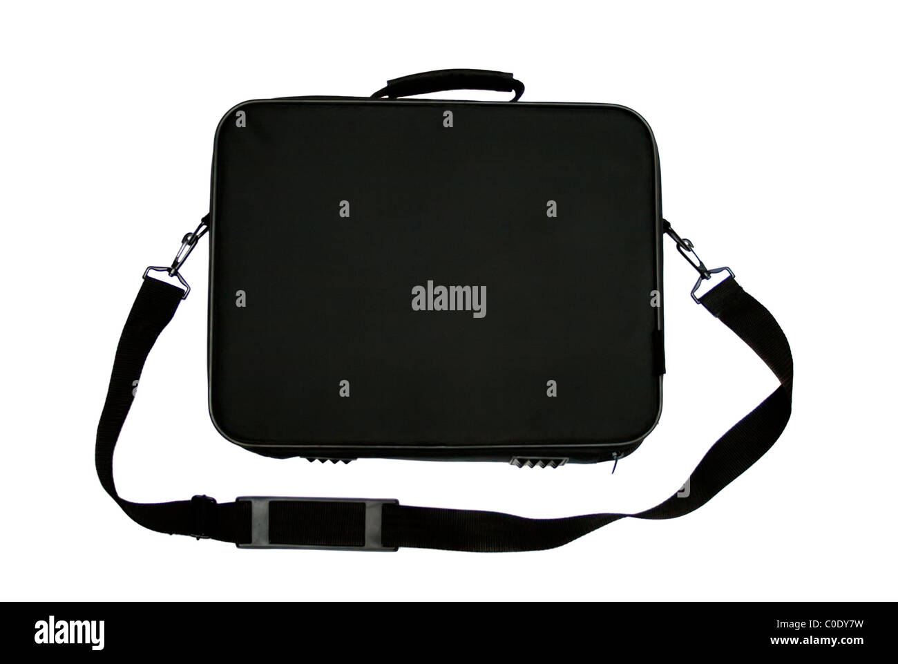 Black Nylon Laptop Carrying Case. Isolated on white Stock Photo - Alamy