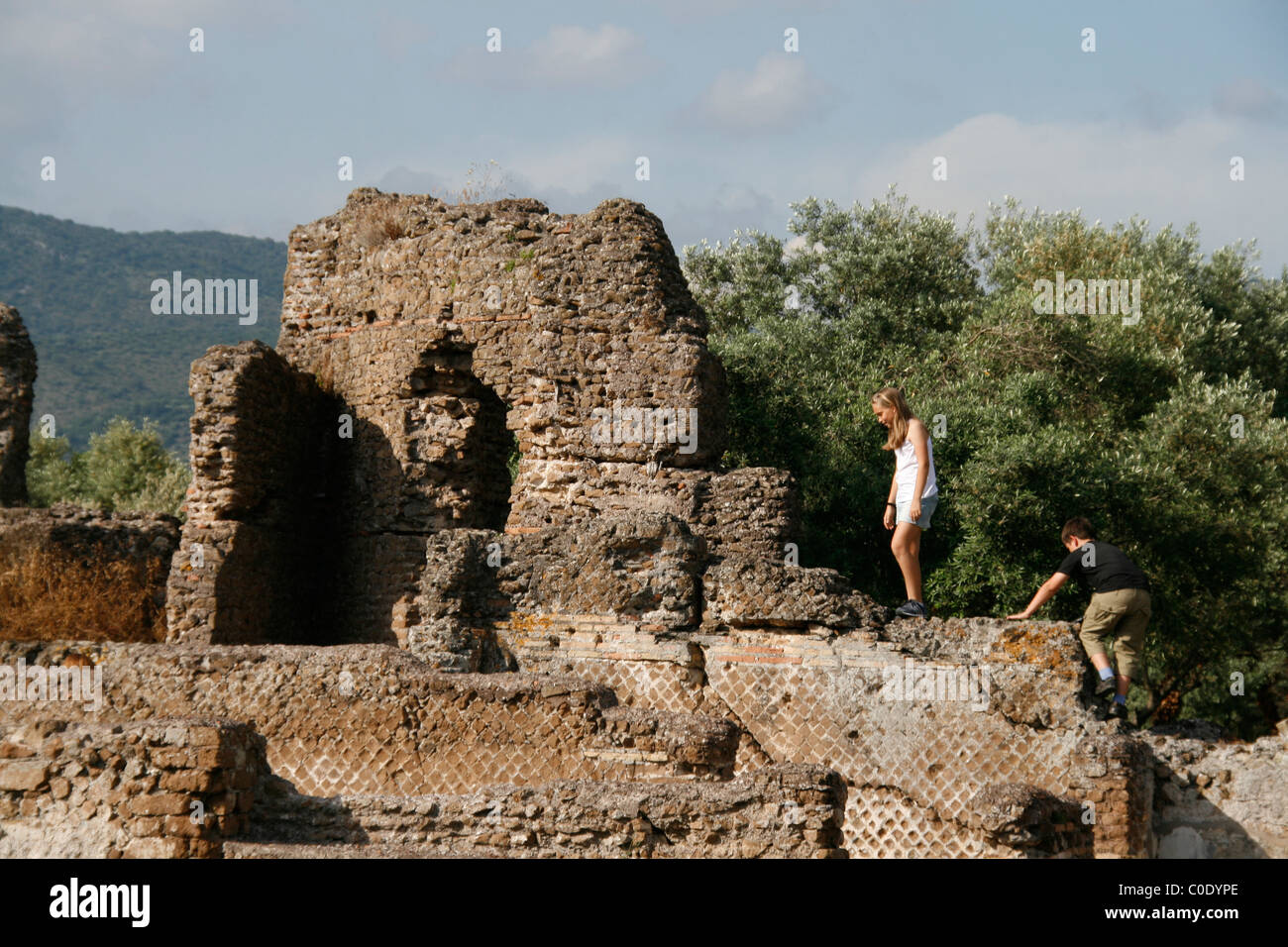 Ruins at Hadrian's Villa in Tivoli near Rome Stock Photo - Alamy
