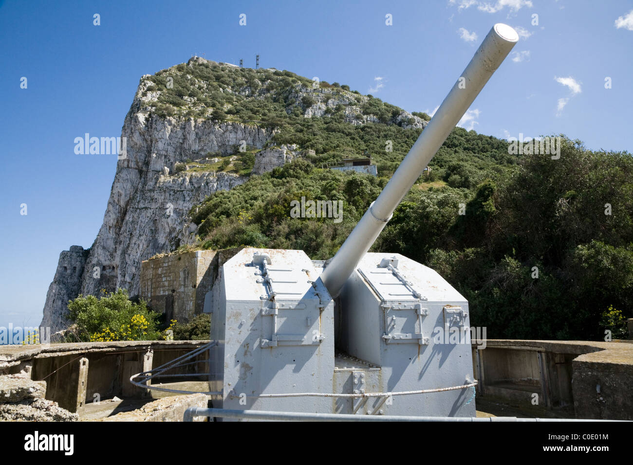 Historic defensive British / English artillery / cannon gun from the ...