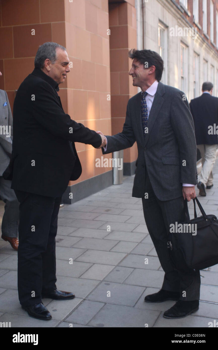 Avram Grant and life long Chelsea Fan Sebastian Coe leave Cirpriani ...