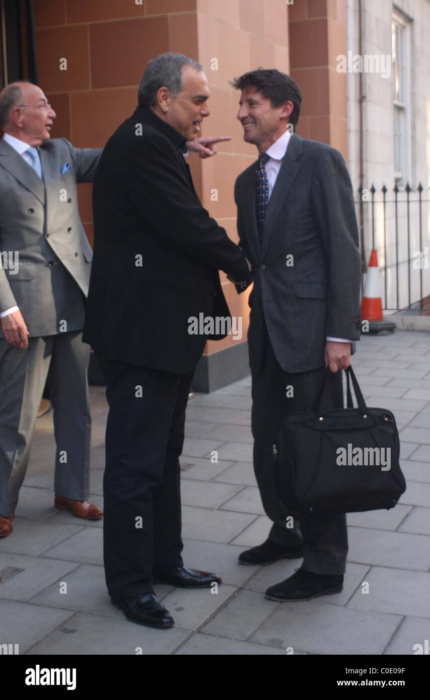 Avram Grant and life long Chelsea Fan Sebastian Coe leave Cirpriani ...