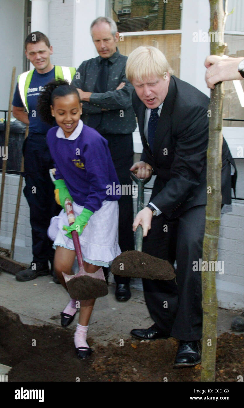 Mayor of London, Boris Johnson visits Brixton to Plant a pear tree in ...
