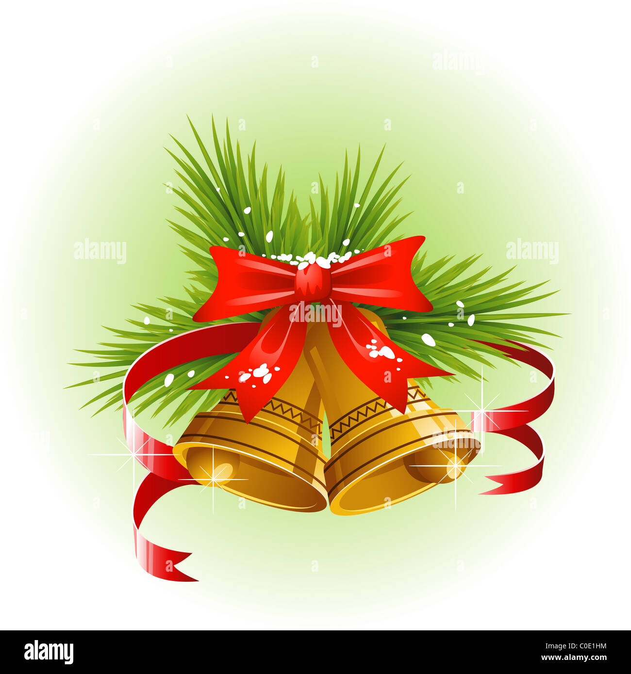 Gold ringing christmas bells Cut Out Stock Images & Pictures - Alamy
