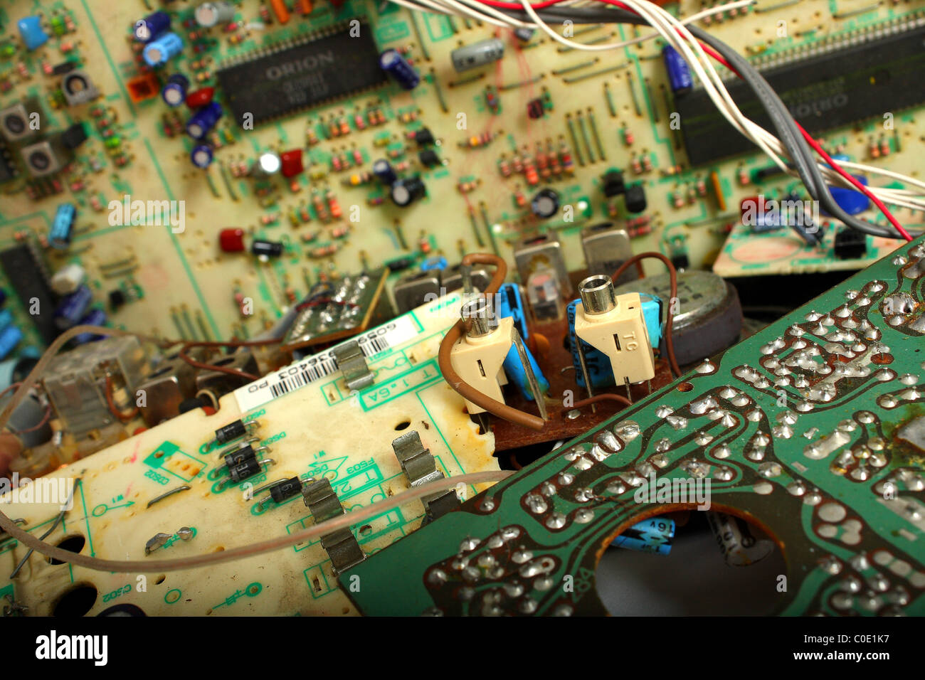 A collection of old circuit boards Stock Photo - Alamy