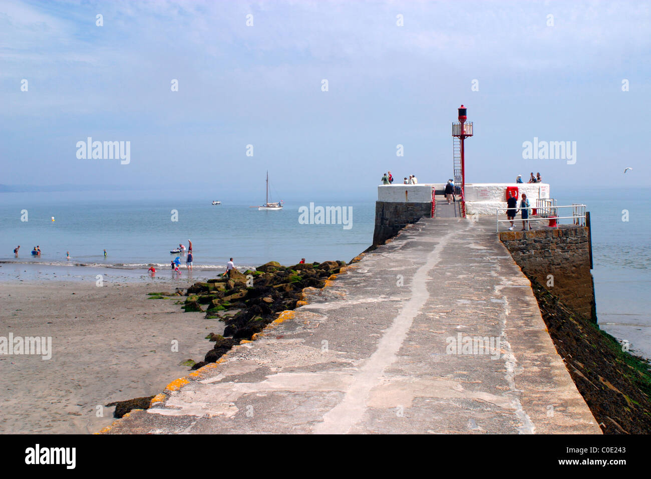 Banjo pier, Looe, Cornwall, England, UK, Europe Stock Photo - Alamy