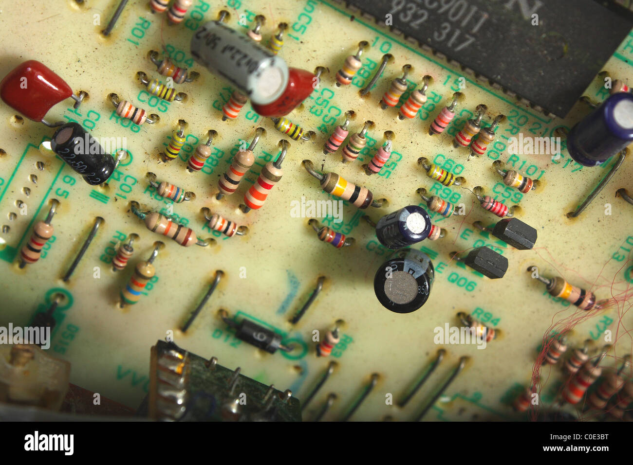 An old circuit board Stock Photo - Alamy