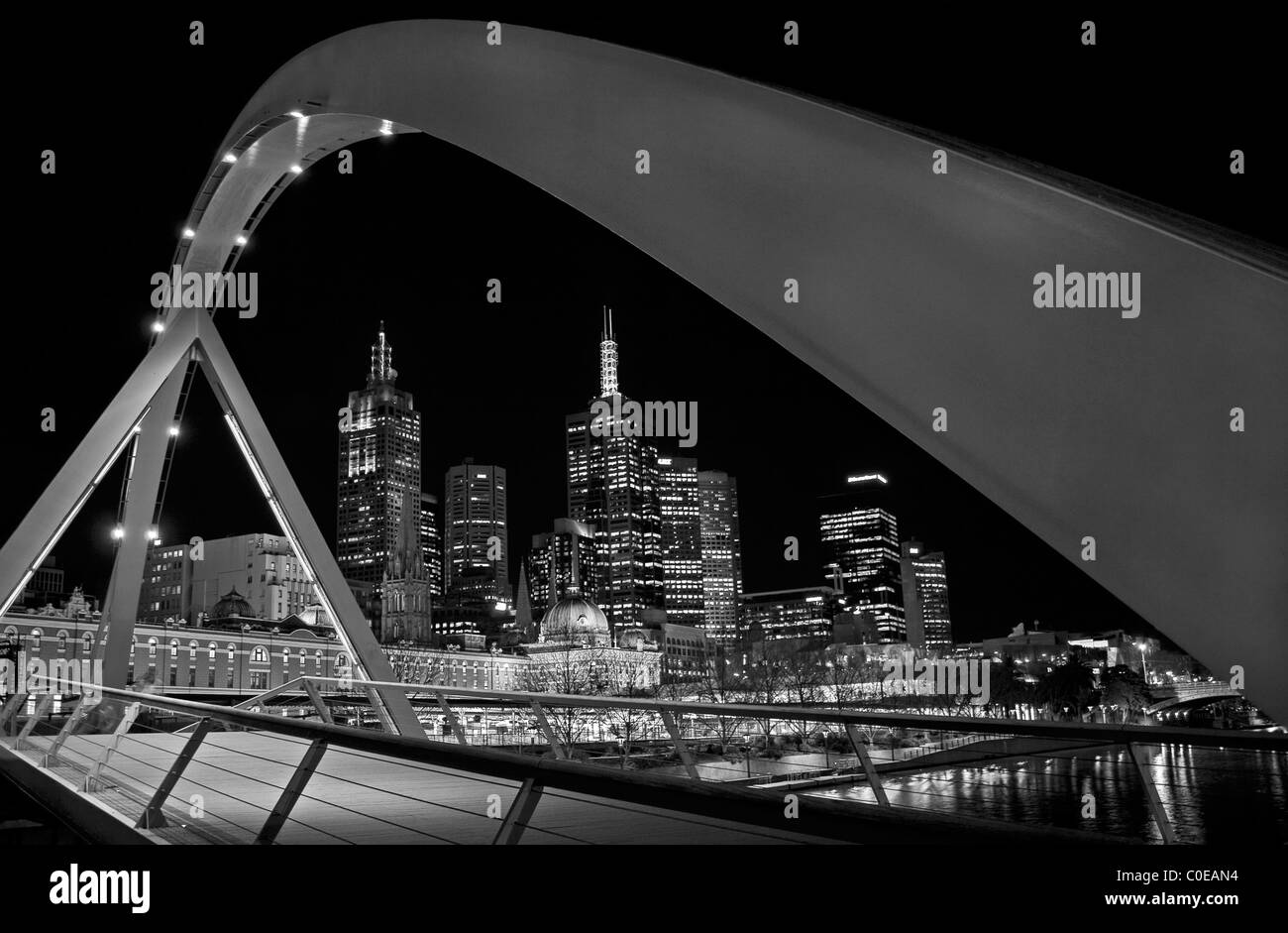 Yarra river bridge Black and White Stock Photos & Images - Alamy