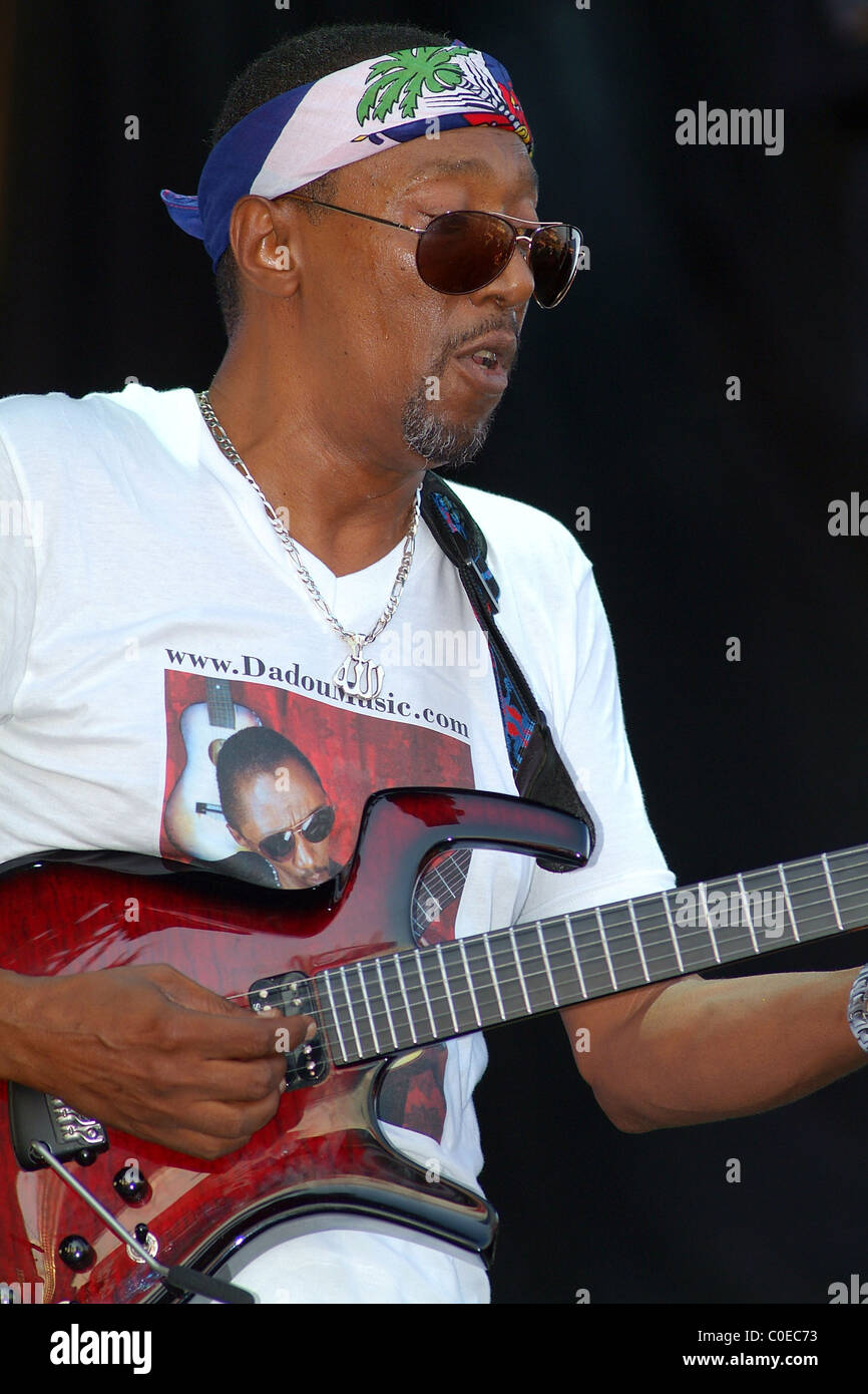 Dadou of Magnum Band performing at the 10th Annual Compas Festival held ...