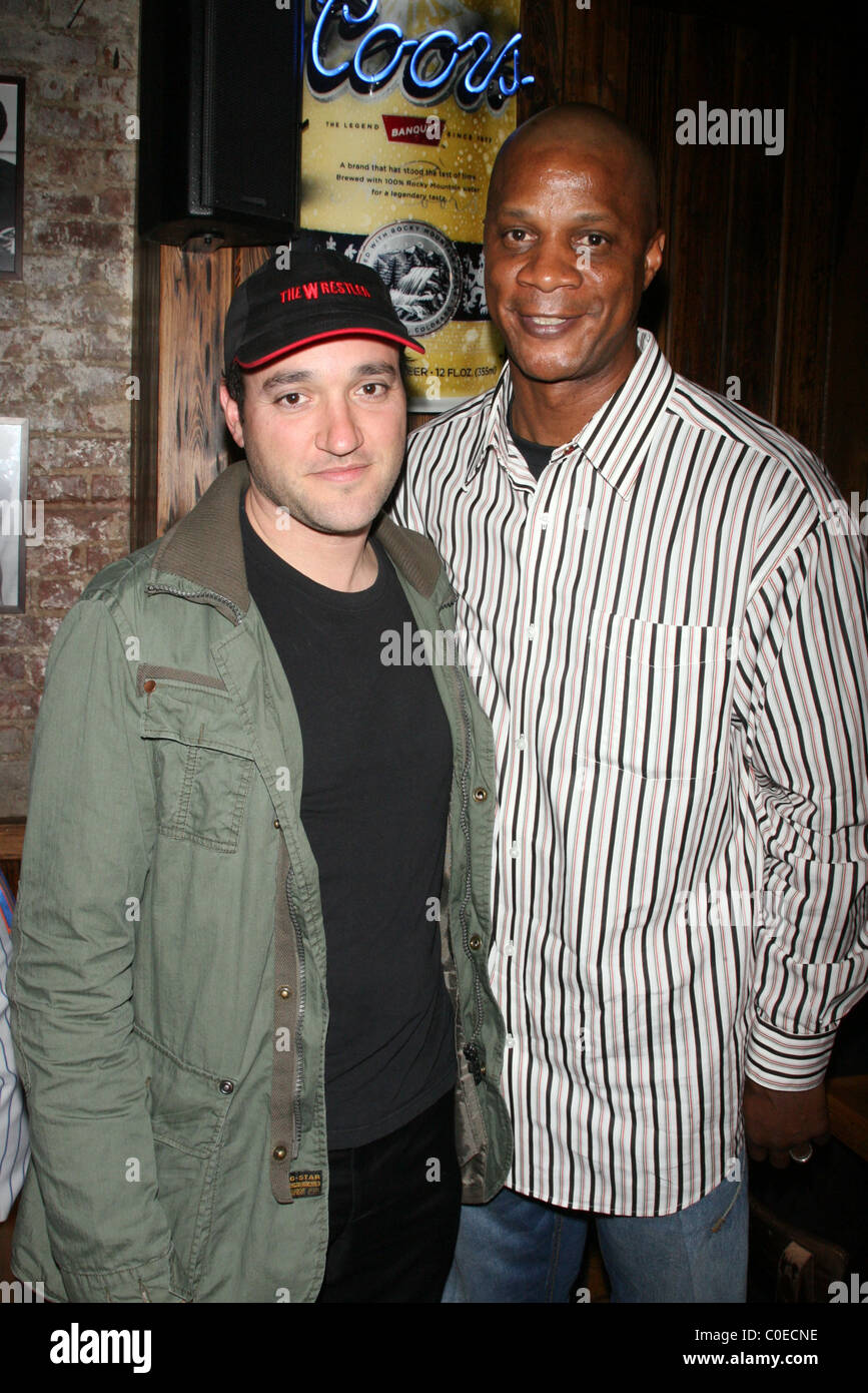 Daryl Strawberry and Greg Bello hosts the Yankees vs. Mets Subway ...