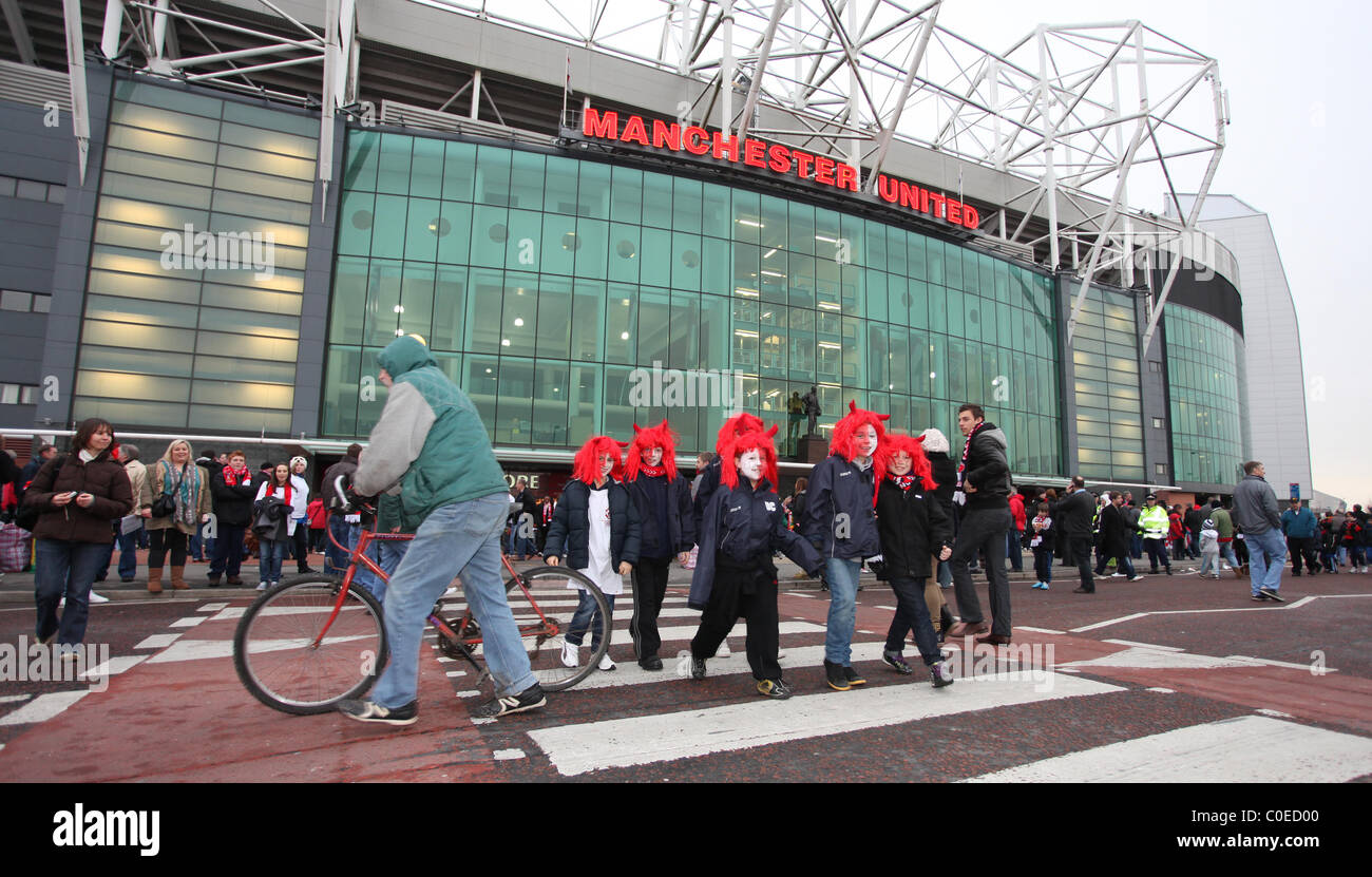 Football face paint manchester united hi-res stock photography and ...
