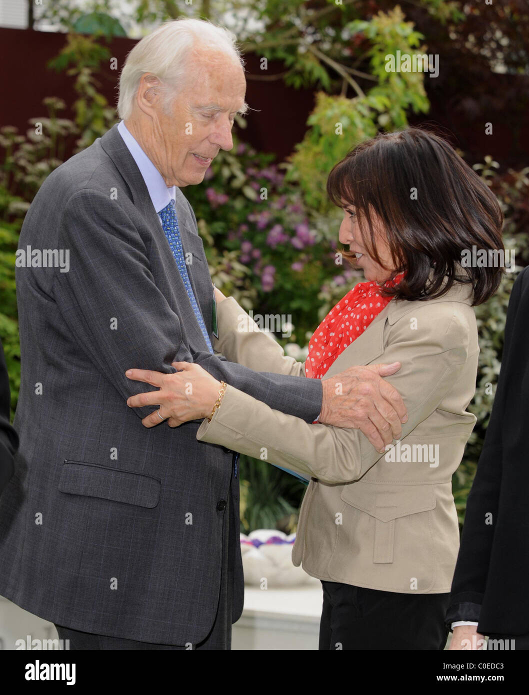 George Martin and Olivia Harrison at Chelsea Flower Show London,England ...