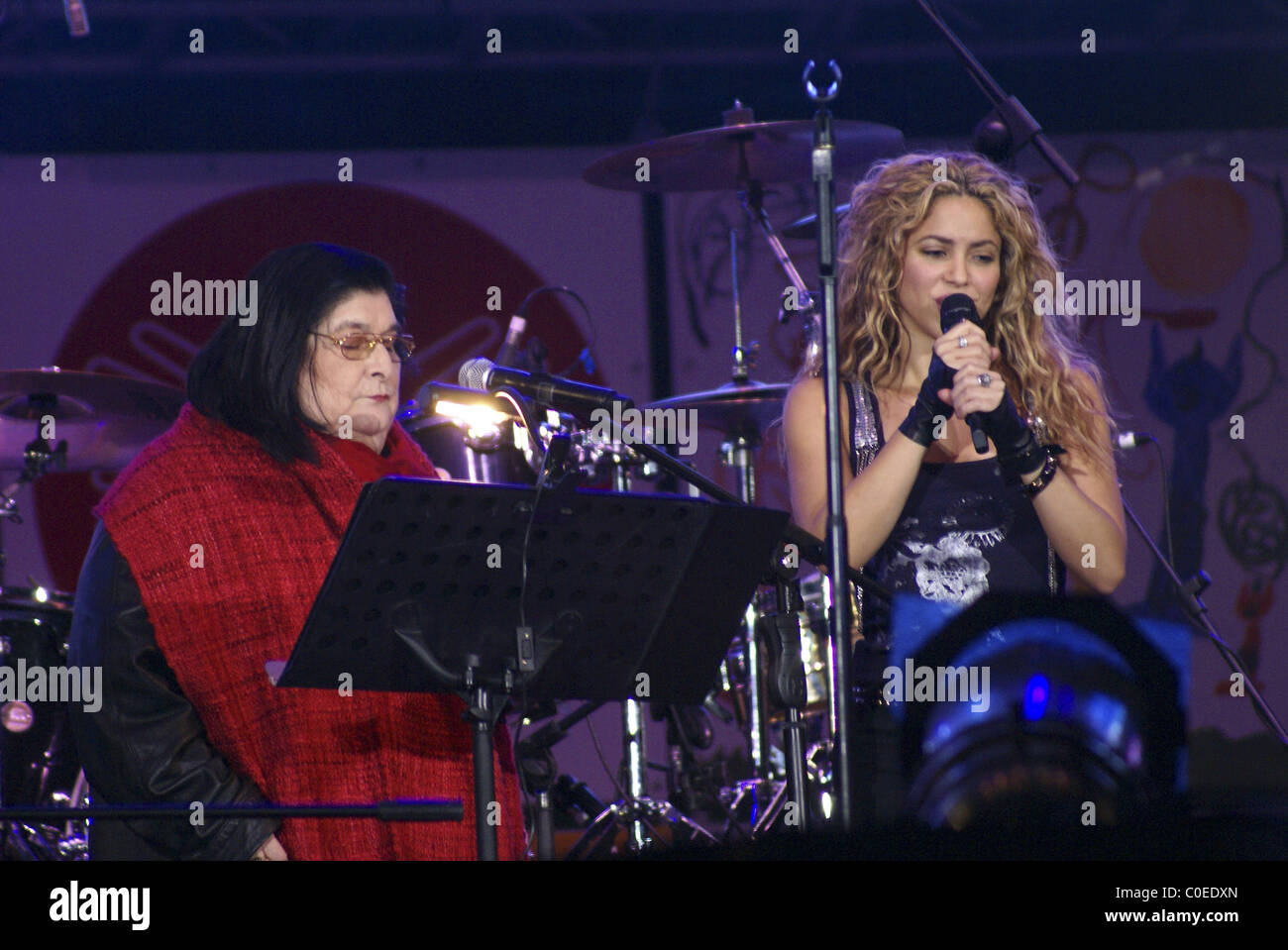 Shakira and Mercedes Sosa The ALAS foundation hosts the Concert for ...