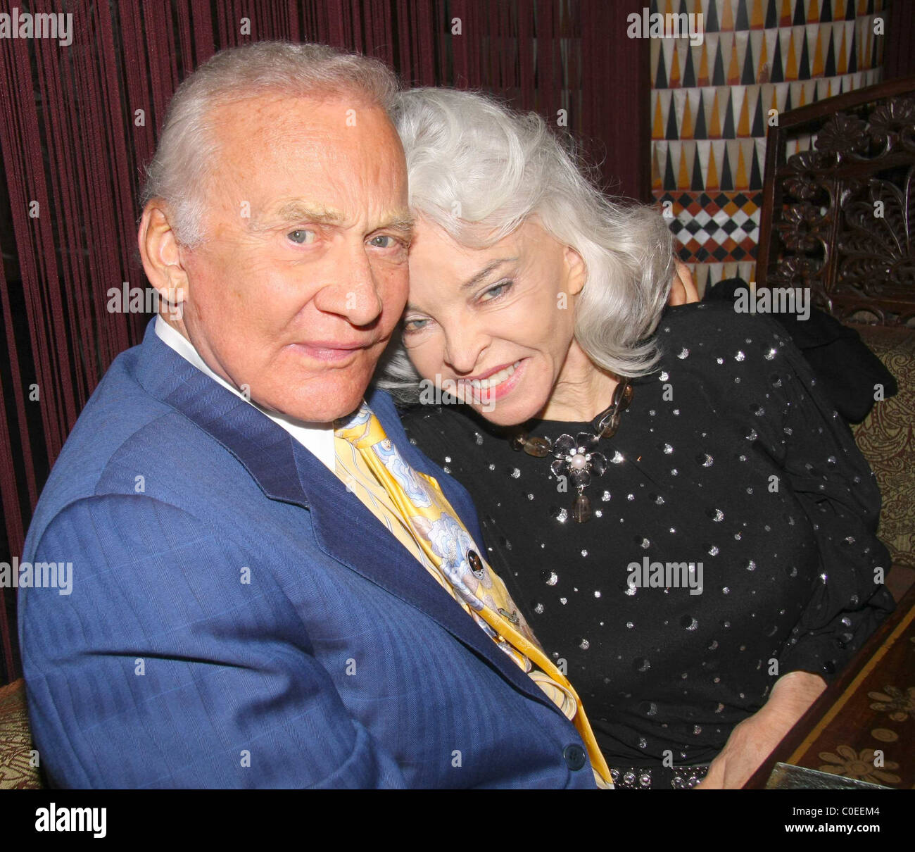 Buzz Aldrin with his wife 'Caudwell Children Legends Ball' afterparty ...