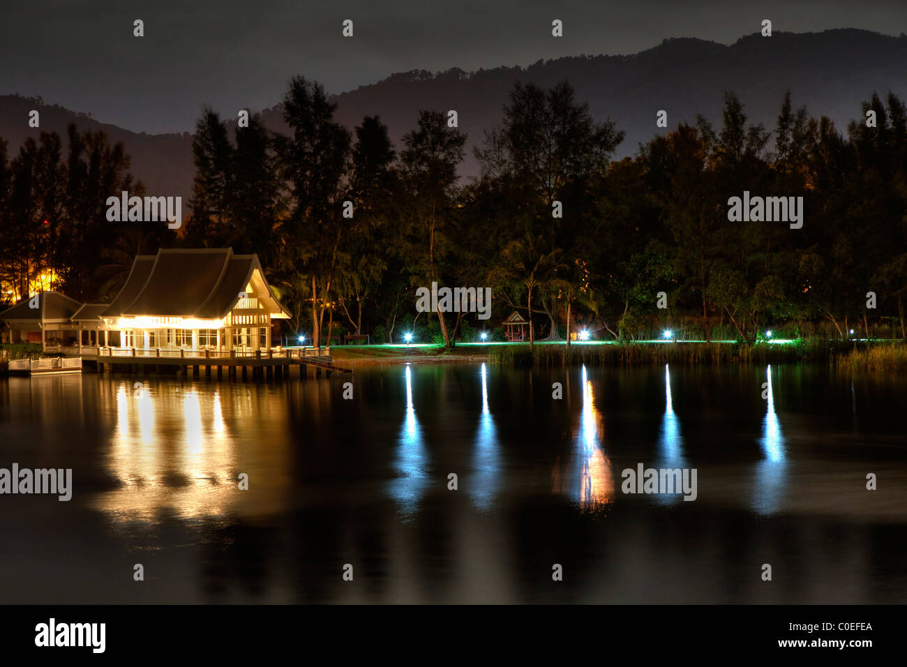 Lakeside chapel at night hi-res stock photography and images - Alamy