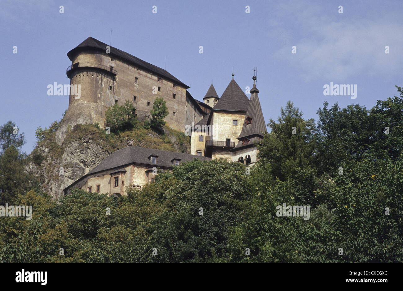 The monumental Orava castle, located on the north of Slovakia, is built ...