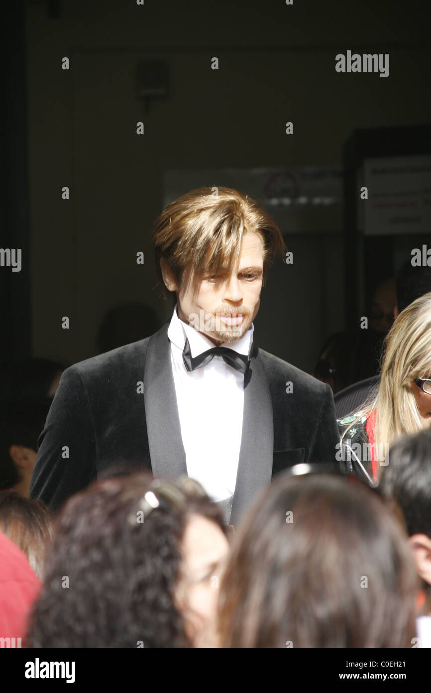 brad pitt waxwork statue model in wax museum, rome Stock Photo - Alamy
