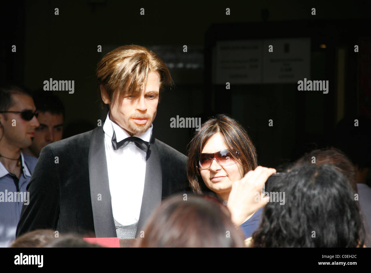 Brad pitt waxwork statue model in wax museum hi-res stock photography ...