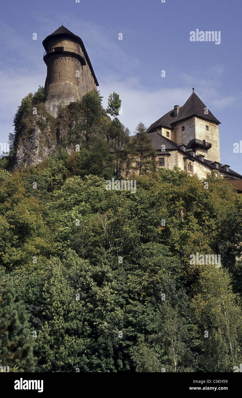 The monumental Orava castle, located on the north of Slovakia, is built ...