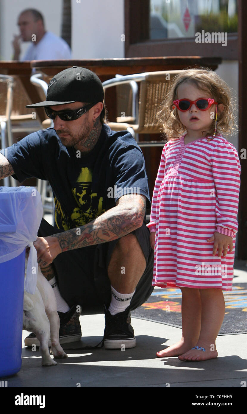 Former Blink 182 drummer Travis Barker shopping with his kids Malibu ...