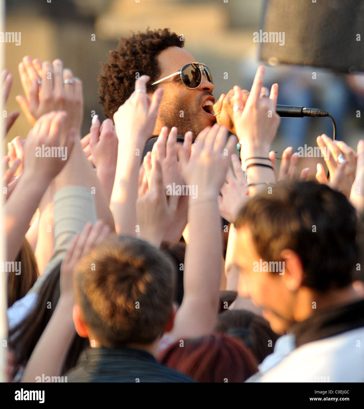 Lenny Kravitz on the set of a new Levi's commercial Prague, Czech ...