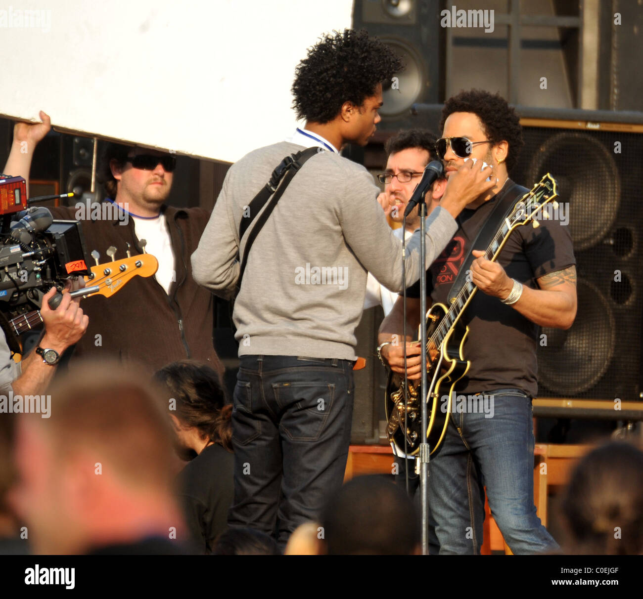 Lenny Kravitz on the set of a new Levi's commercial Prague, Czech ...