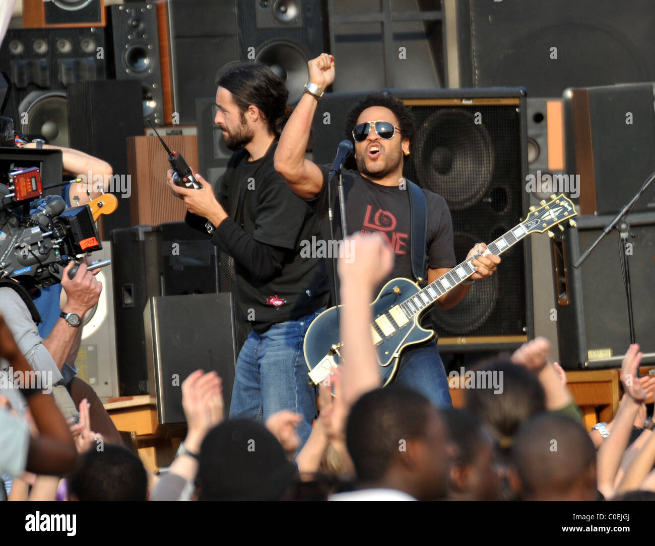 Lenny Kravitz on the set of a new Levi's commercial Prague, Czech ...