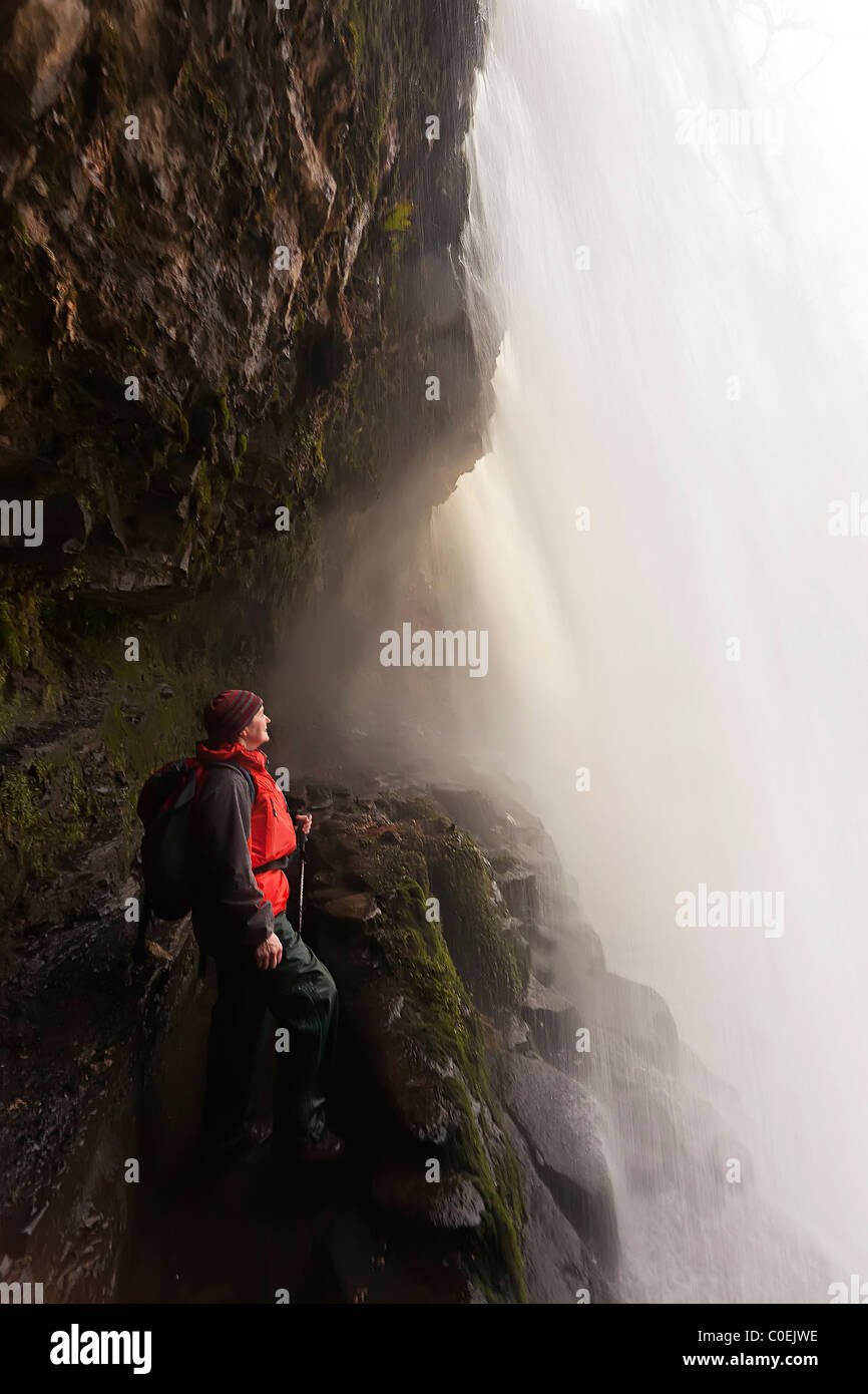 Walk behind waterfall wales hi-res stock photography and images - Alamy