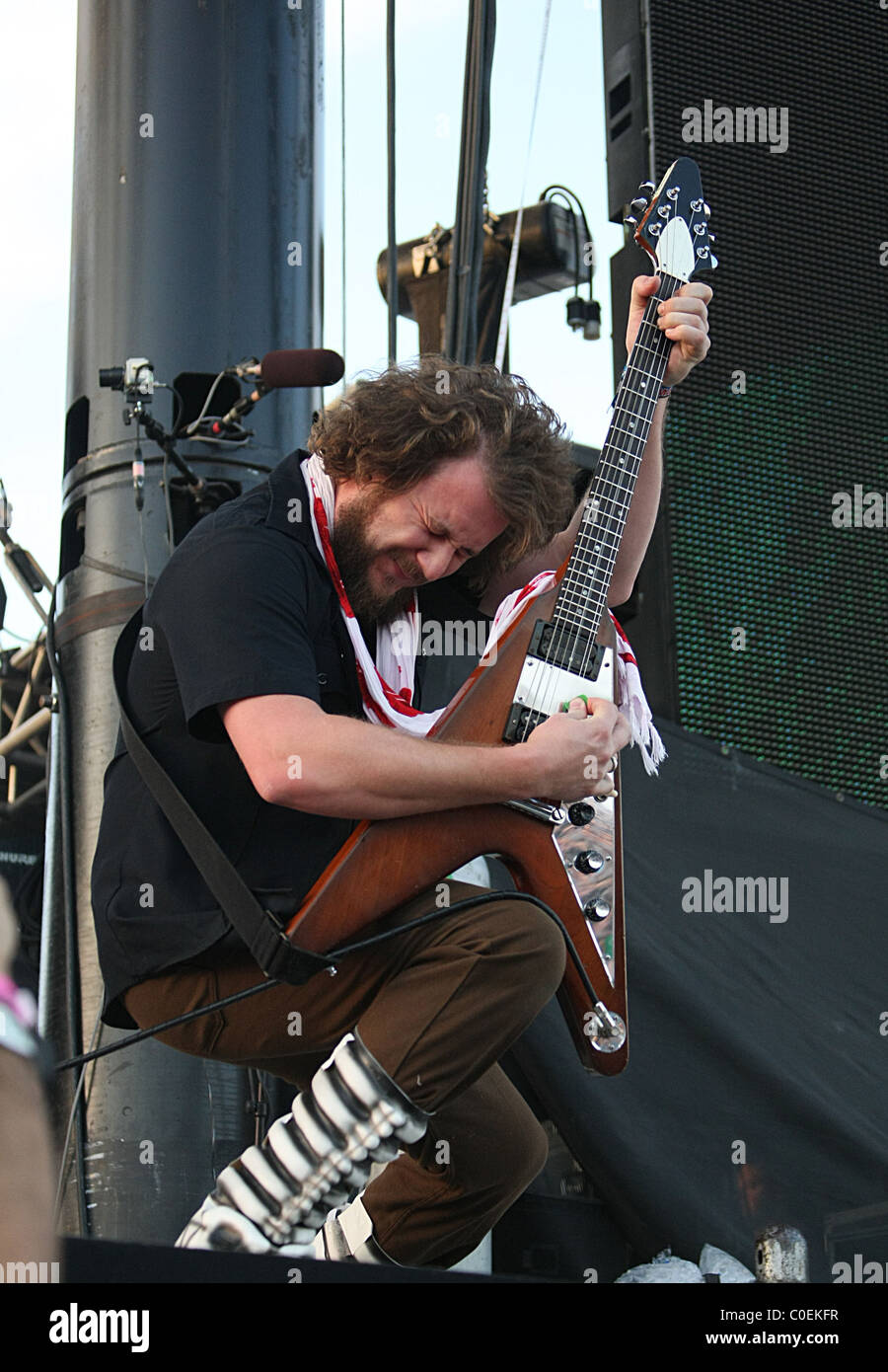 Jim James of My Morning Jacket performing at Coachella Music Festival ...