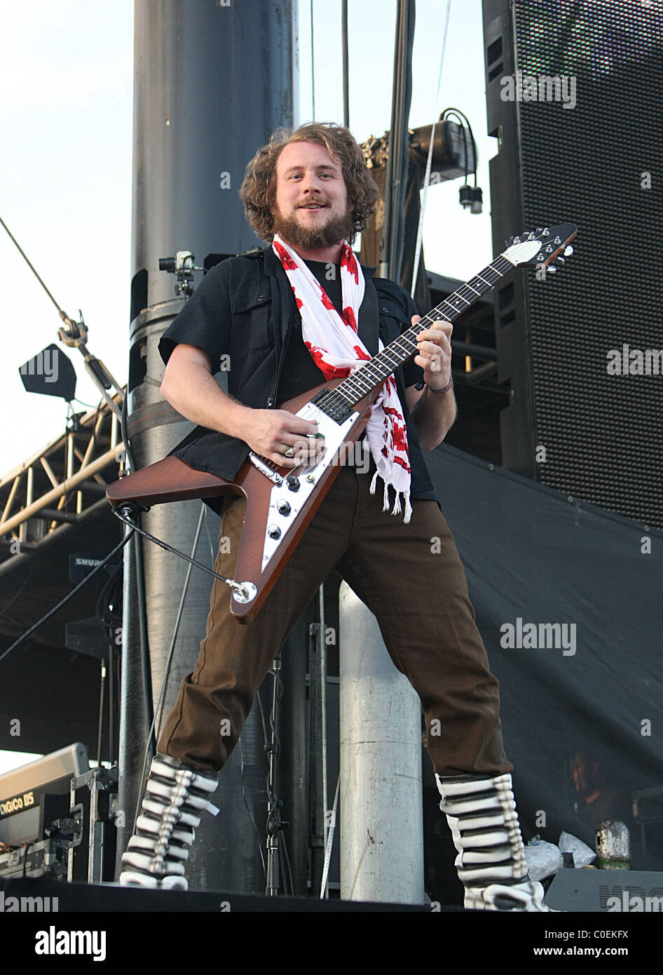 Jim James of My Morning Jacket performing at Coachella Music Festival ...