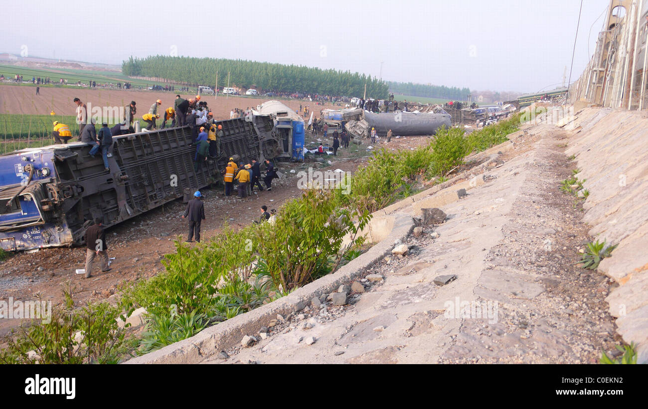 66 DEAD AFTER CHINESE TRAIN COLLISION A horrific train crash has which ...