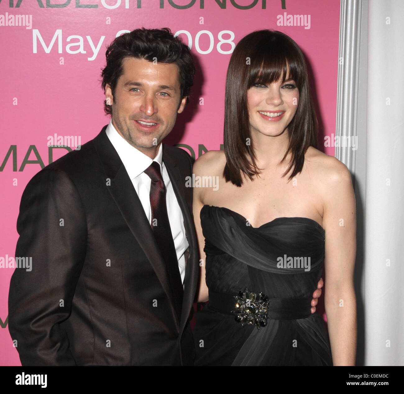 Patrick Dempsey and Michelle Monaghan at the NY Premiere of Made of Honor held at the Ziegfield ...