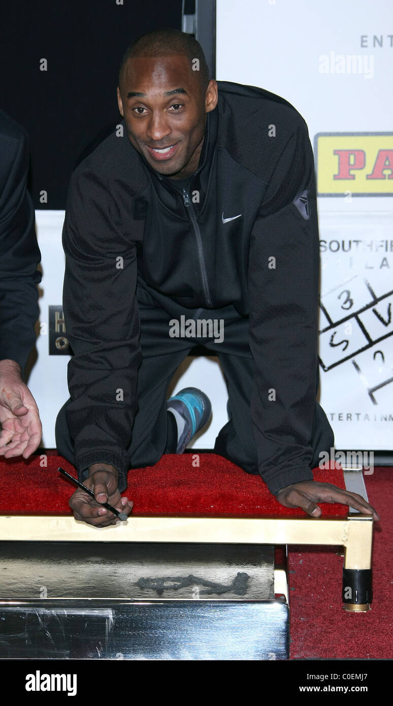 KOBE BRYANT KOBE BRYANT HAND AND FOOTPRINT CEREMONY HOLLYWOOD LOS ...