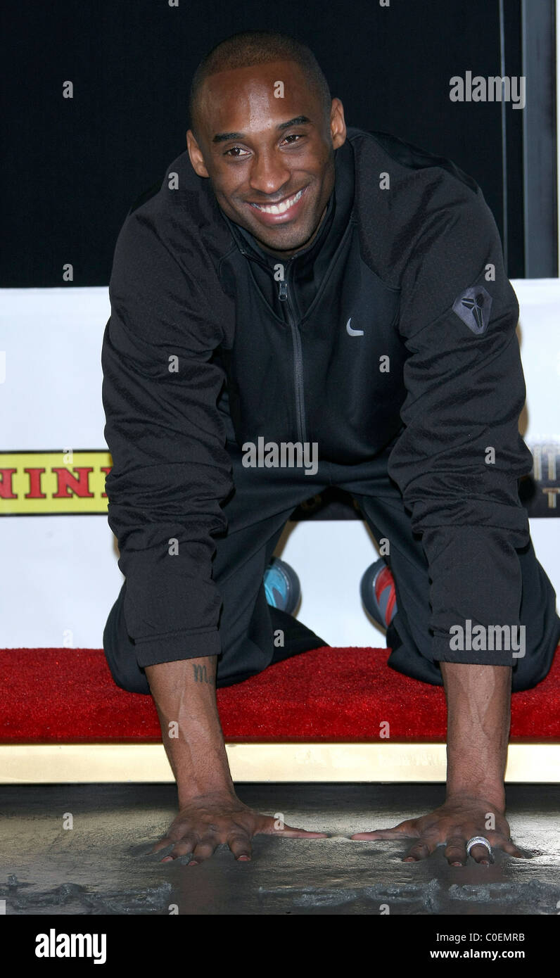 KOBE BRYANT KOBE BRYANT HAND AND FOOTPRINT CEREMONY HOLLYWOOD LOS ...