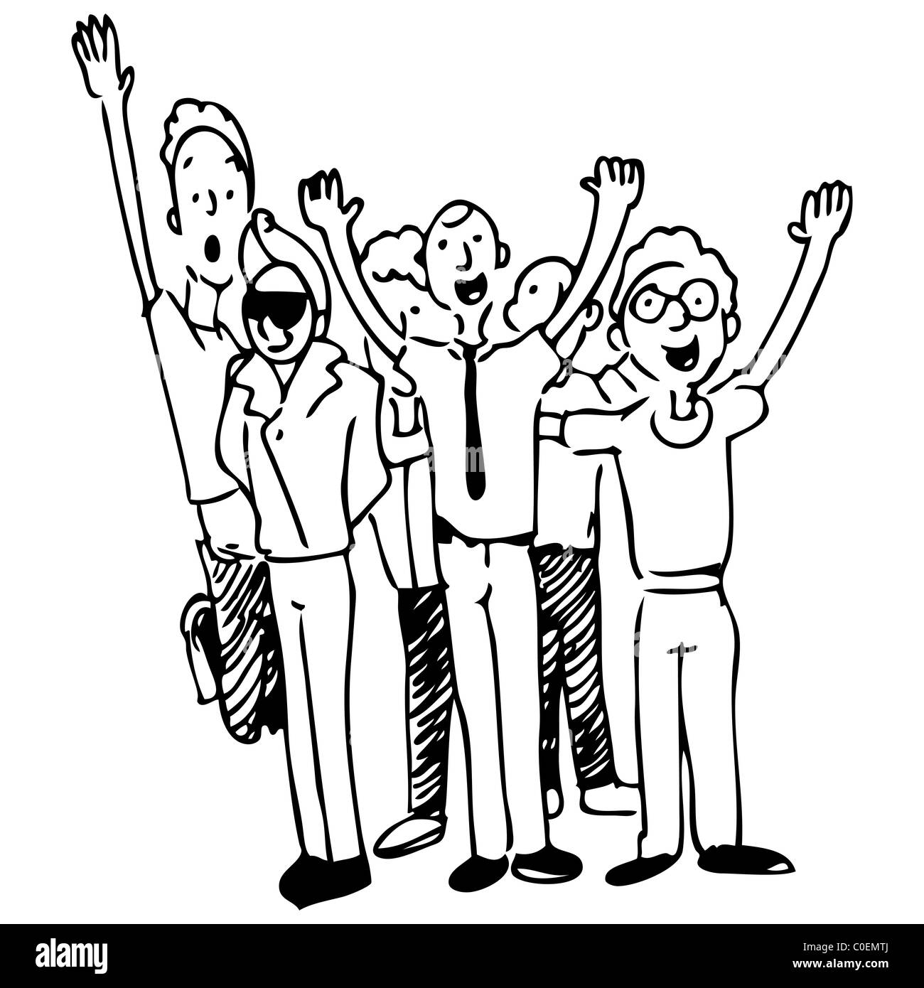 Group co workers Black and White Stock Photos & Images - Alamy