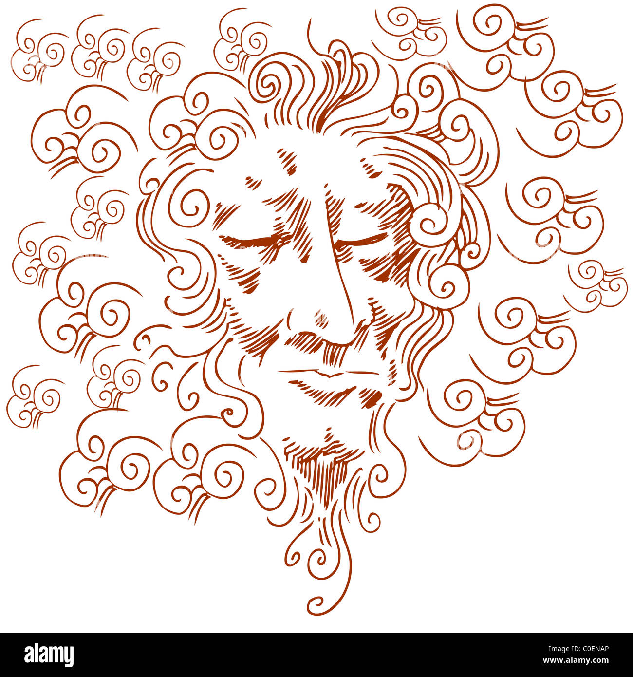 Drawing head man in Cut Out Stock Images & Pictures - Alamy