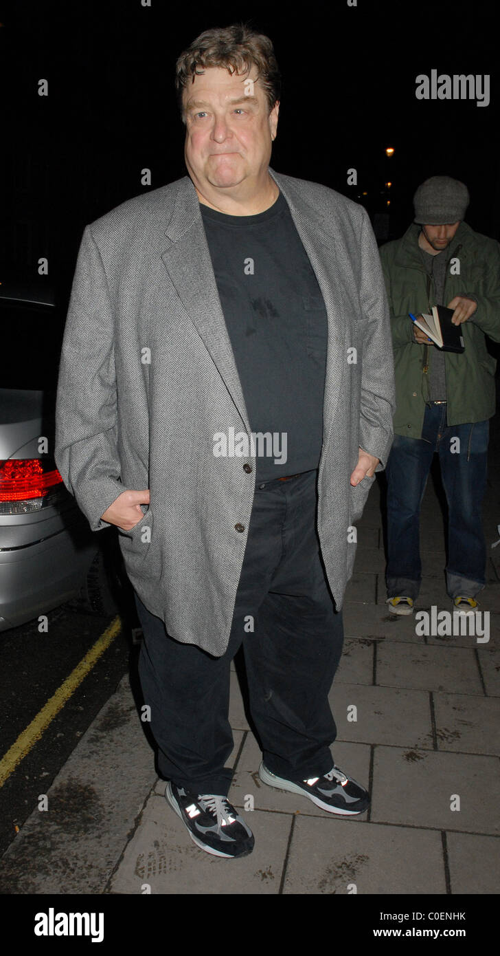 John Goodman arriving at Claridges. Although wearing dark clothing, it ...